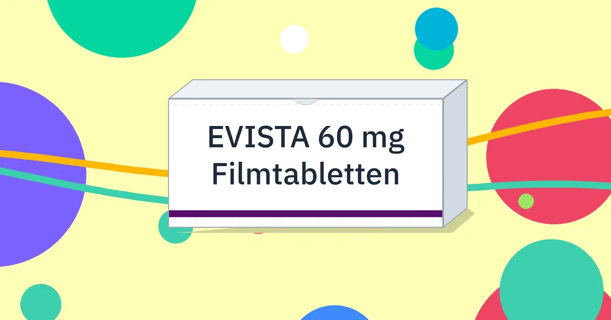 Symbolbild: Packung mit der Aufschrift EVISTA 60 mg Filmtabletten (PZN 00003412) – Verfügbarkeit und Bezug in Apotheken in Frankfurt am Main