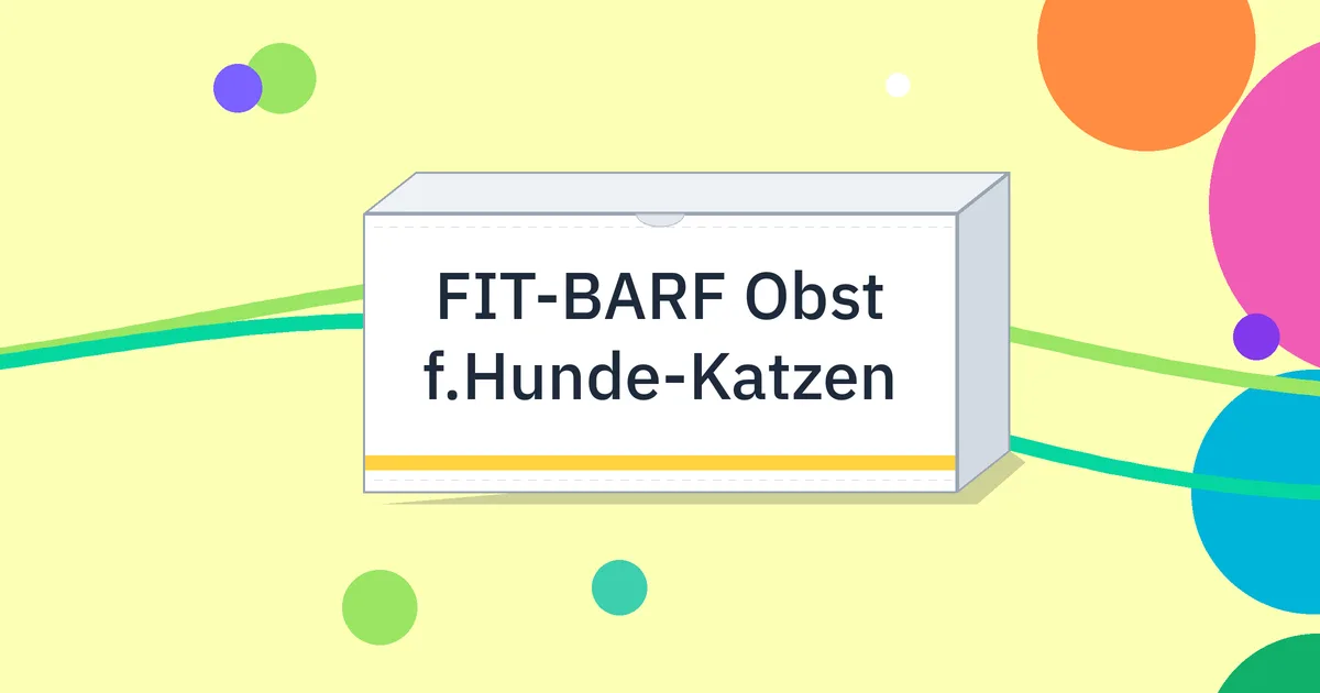 Symbolbild: Packung mit der Aufschrift FIT-BARF Obst f.Hunde-Katzen (PZN 09331508) – Verfügbarkeit und Bezug in Apotheken in Frankfurt am Main