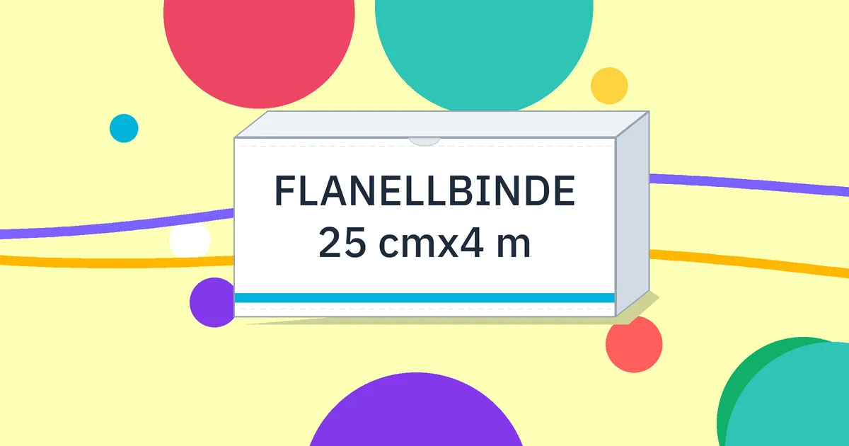 Symbolbild: Packung mit der Aufschrift FLANELLBINDE 25 cmx4 m (PZN 01960067) – Verfügbarkeit und Bezug in Apotheken in Frankfurt am Main