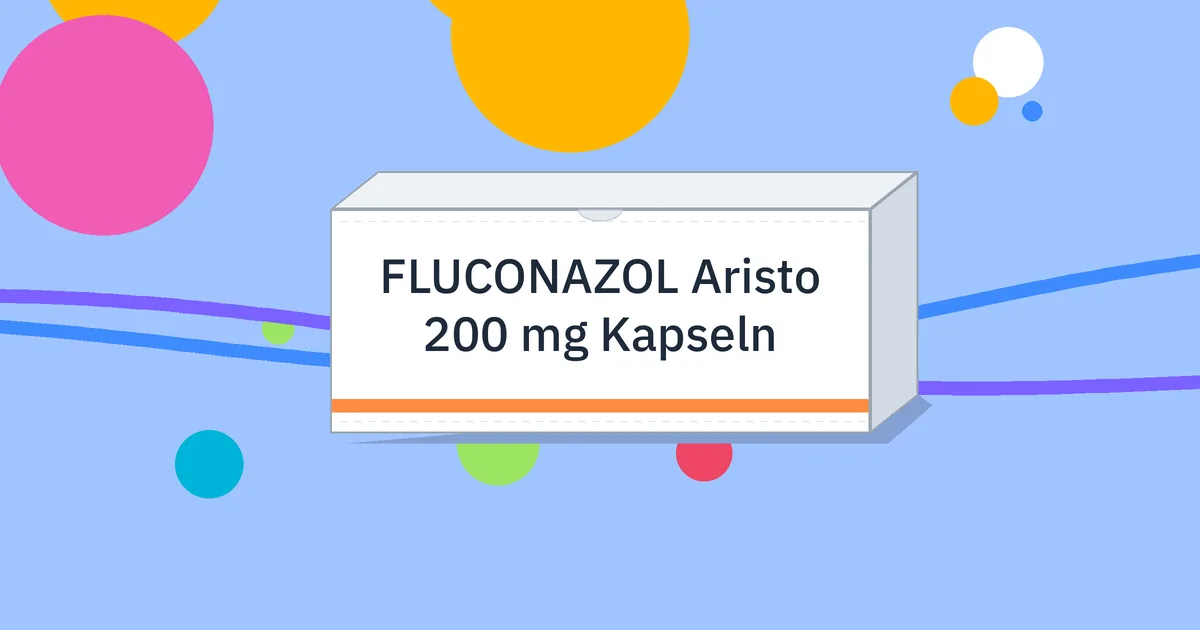 Symbolbild: Packung mit der Aufschrift FLUCONAZOL Aristo 200 mg Kapseln (PZN 07063162) – Verfügbarkeit und Bezug in Apotheken in Frankfurt am Main