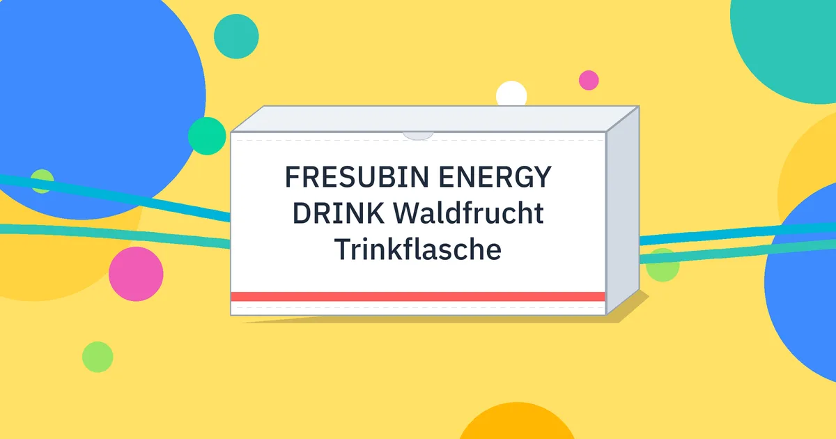 Symbolbild: Packung mit der Aufschrift FRESUBIN ENERGY DRINK Waldfrucht Trinkflasche (PZN 00875394) – Verfügbarkeit und Bezug in Apotheken in Frankfurt am Main