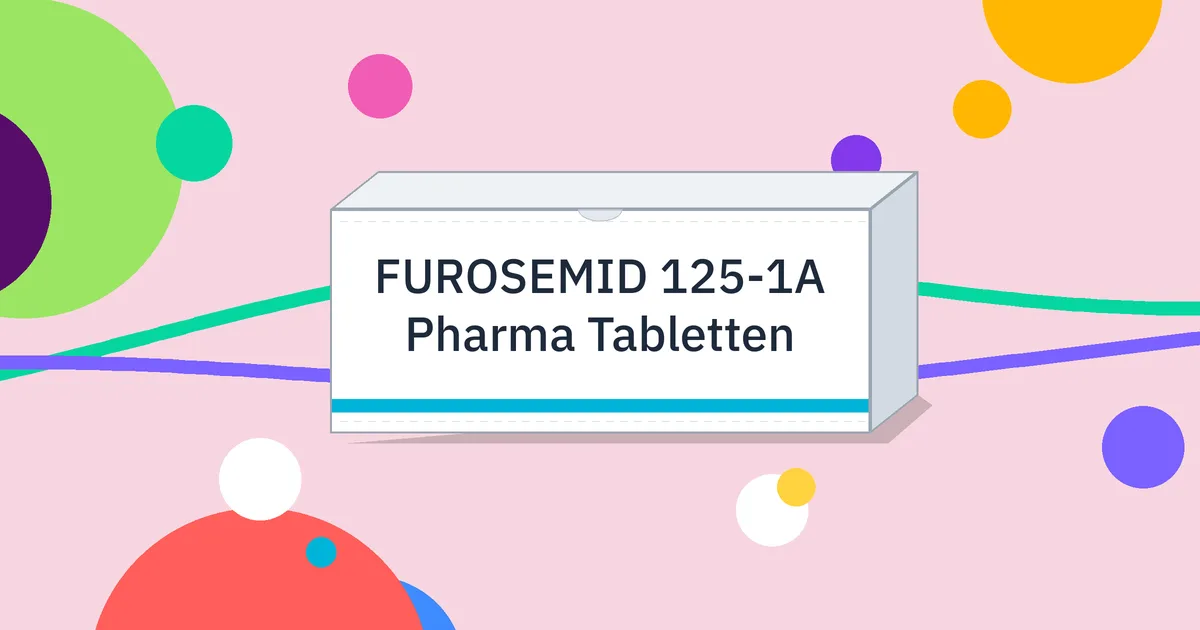 Symbolbild: Packung mit der Aufschrift FUROSEMID 125-1A Pharma Tabletten (PZN 03075412) – Verfügbarkeit und Bezug in Apotheken in Frankfurt am Main
