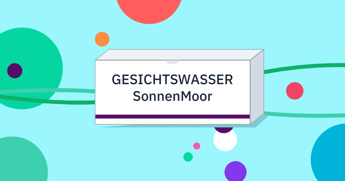 Symbolbild: Packung mit der Aufschrift GESICHTSWASSER SonnenMoor (PZN 03684105) – Verfügbarkeit und Bezug in Apotheken in Frankfurt am Main