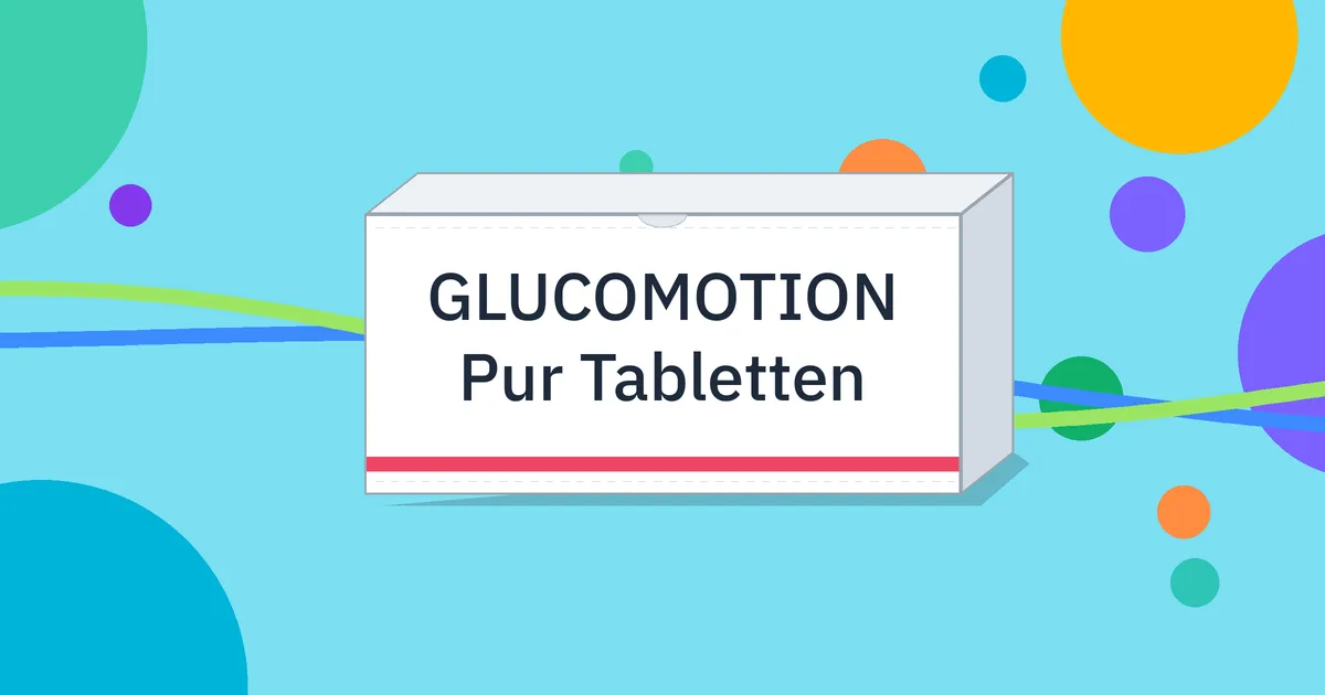Symbolbild: Packung mit der Aufschrift GLUCOMOTION Pur Tabletten (PZN 17890765) – Verfügbarkeit und Bezug in Apotheken in Frankfurt am Main
