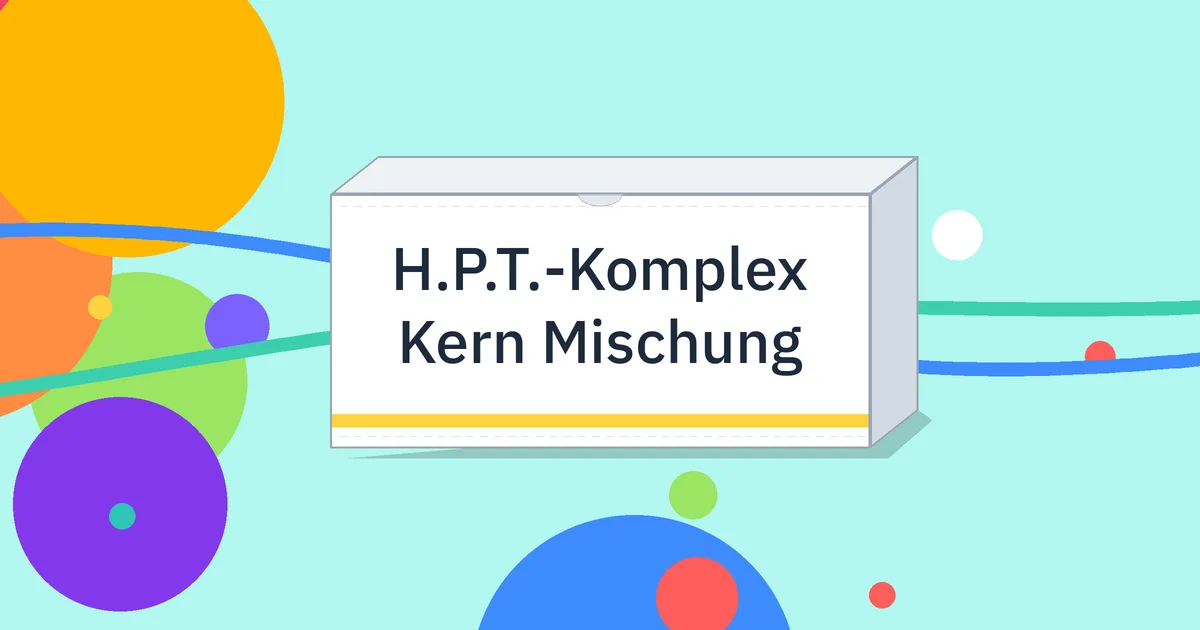Symbolbild: Packung mit der Aufschrift H.P.T.-Komplex Kern Mischung (PZN 00324895) – Verfügbarkeit und Bezug in Apotheken in Frankfurt am Main