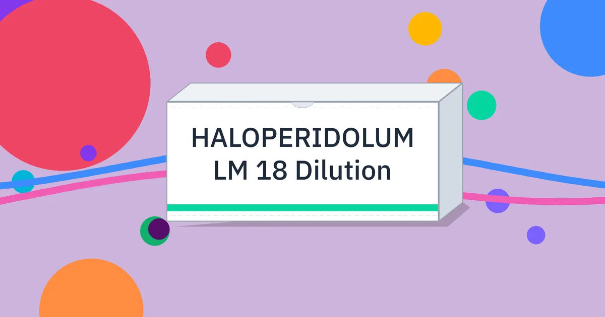 Symbolbild: Packung mit der Aufschrift HALOPERIDOLUM LM 18 Dilution (PZN 12883571) – Verfügbarkeit und Bezug in Apotheken in Frankfurt am Main