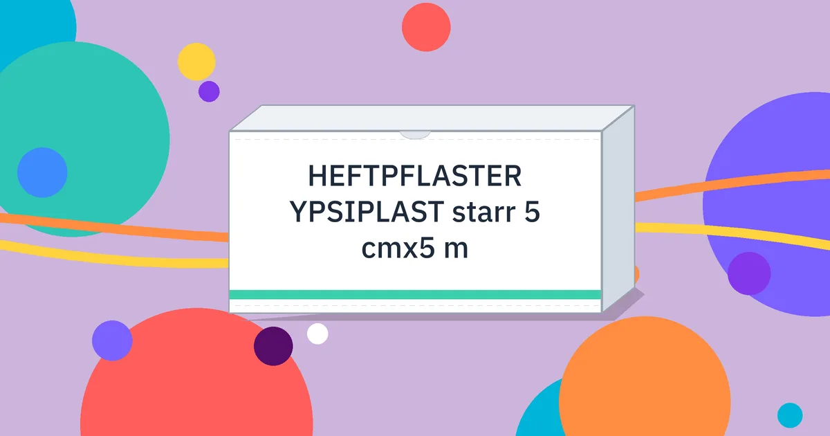 Symbolbild: Packung mit der Aufschrift HEFTPFLASTER YPSIPLAST starr 5 cmx5 m (PZN 03270958) – Verfügbarkeit und Bezug in Apotheken in Frankfurt am Main