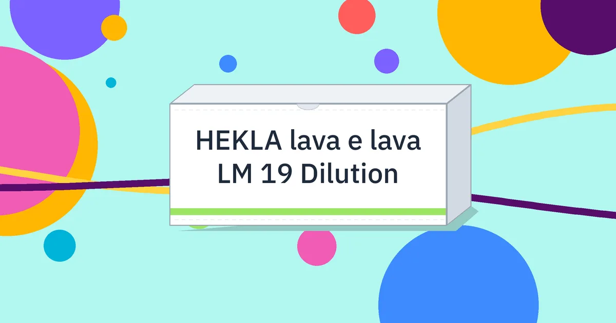 Symbolbild: Packung mit der Aufschrift HEKLA lava e lava LM 19 Dilution (PZN 12800556) – Verfügbarkeit und Bezug in Apotheken in Frankfurt am Main