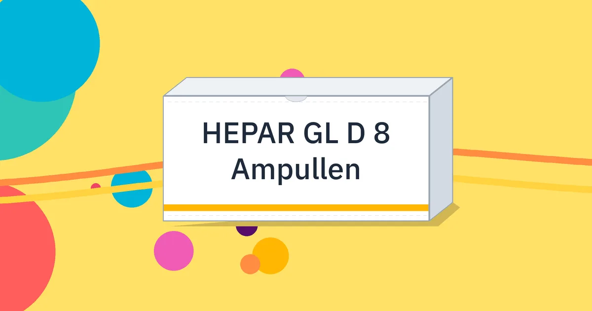 Symbolbild: Packung mit der Aufschrift HEPAR GL D 8 Ampullen (PZN 03356855) – Verfügbarkeit und Bezug in Apotheken in Frankfurt am Main