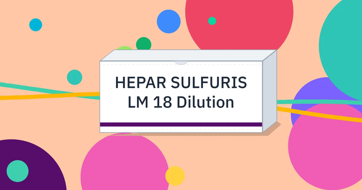 Symbolbild: Packung mit der Aufschrift HEPAR SULFURIS LM 18 Dilution (PZN 02602157) – Verfügbarkeit und Bezug in Apotheken in Frankfurt am Main