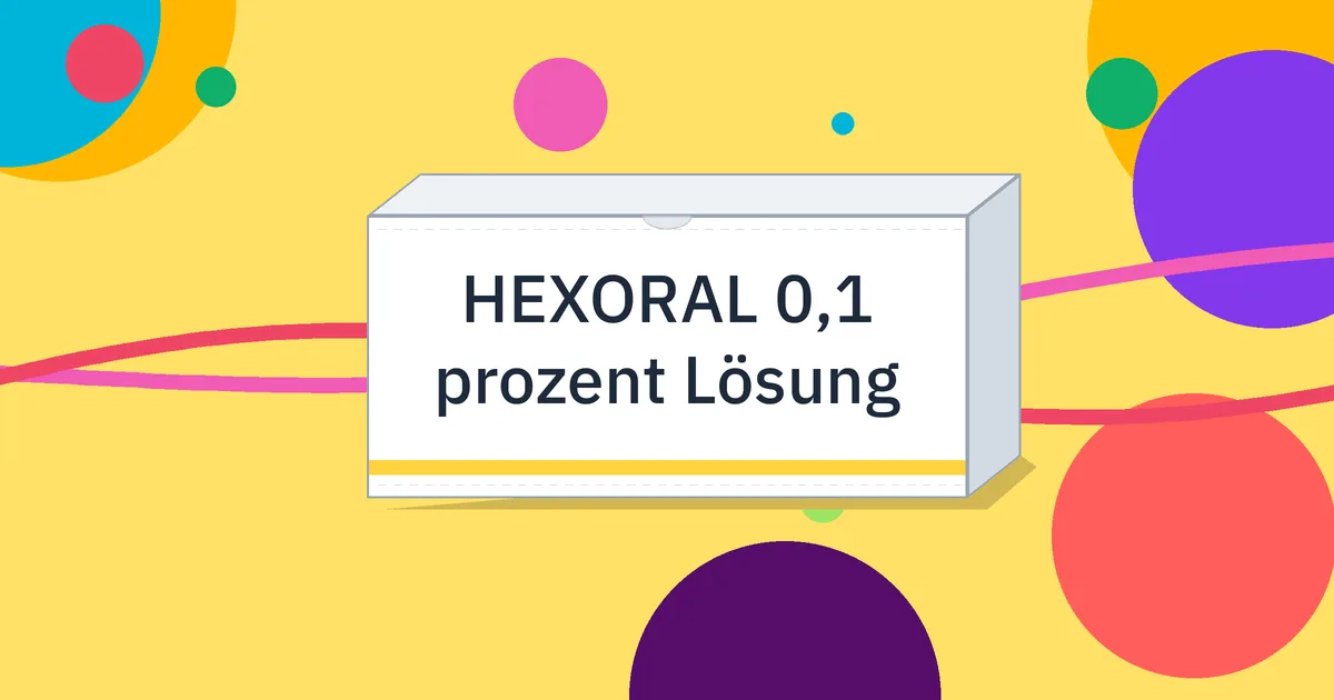 Symbolbild: Packung mit der Aufschrift HEXORAL 0,1 prozent Lösung (PZN 12494697) – Verfügbarkeit und Bezug in Apotheken in Frankfurt am Main