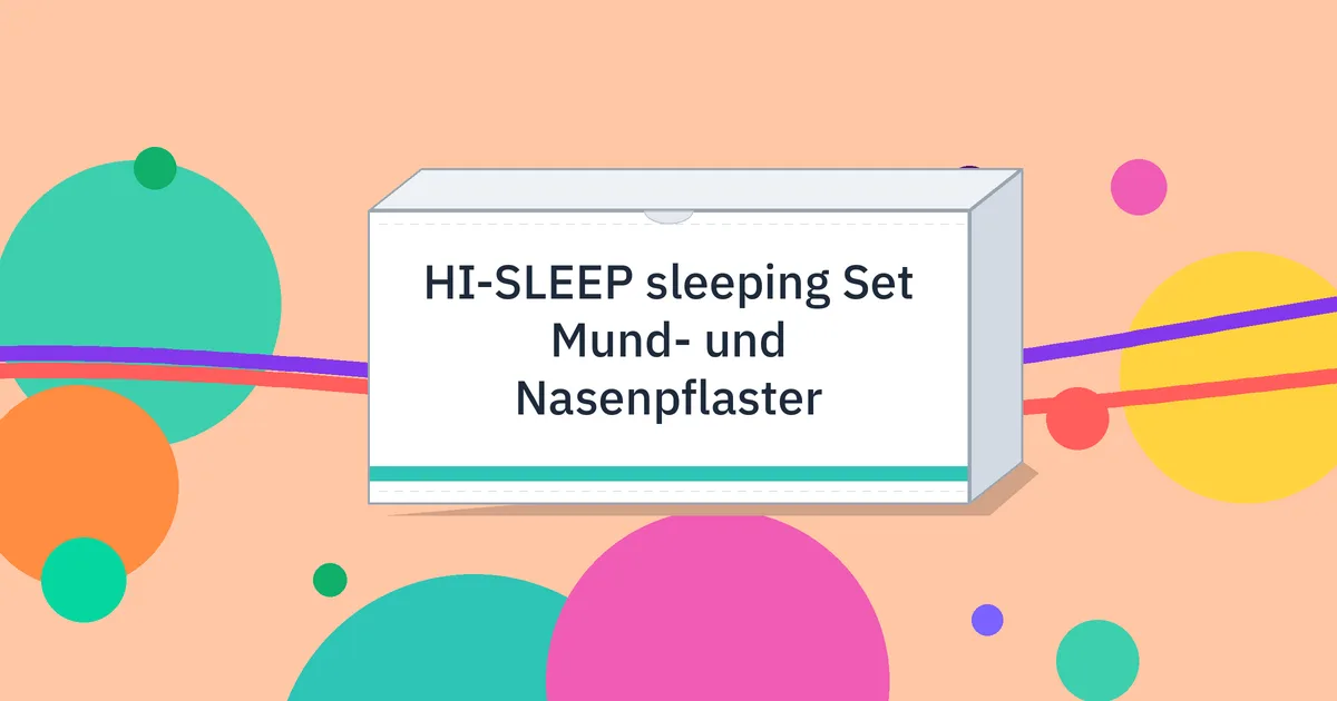 Symbolbild: Packung mit der Aufschrift HI-SLEEP sleeping Set Mund- und Nasenpflaster (PZN 19230240) – Verfügbarkeit und Bezug in Apotheken in Frankfurt am Main