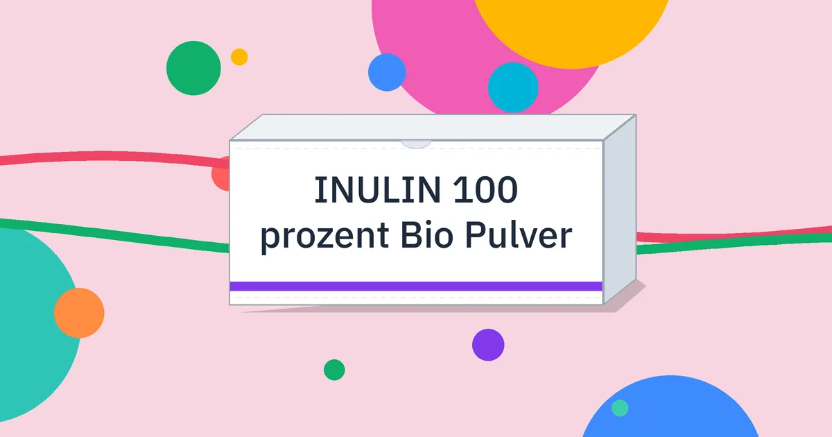 Symbolbild: Packung mit der Aufschrift INULIN 100 prozent Bio Pulver (PZN 19461241) – Verfügbarkeit und Bezug in Apotheken in Frankfurt am Main