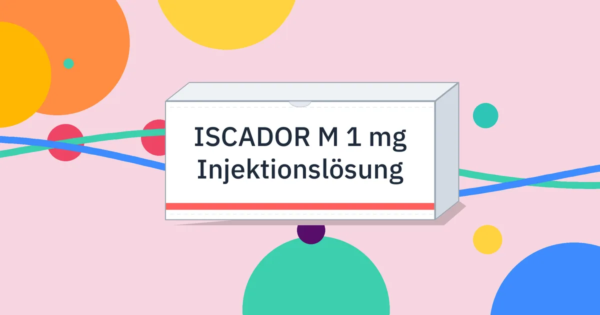 Symbolbild: Packung mit der Aufschrift ISCADOR M 1 mg Injektionslösung (PZN 01385545) – Verfügbarkeit und Bezug in Apotheken in Frankfurt am Main