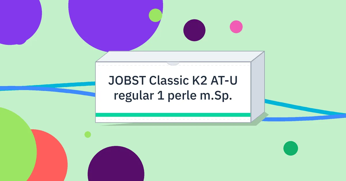 Symbolbild: Packung mit der Aufschrift JOBST Classic K2 AT-U regular 1 perle m.Sp. (PZN 13069217) – Verfügbarkeit und Bezug in Apotheken in Frankfurt am Main
