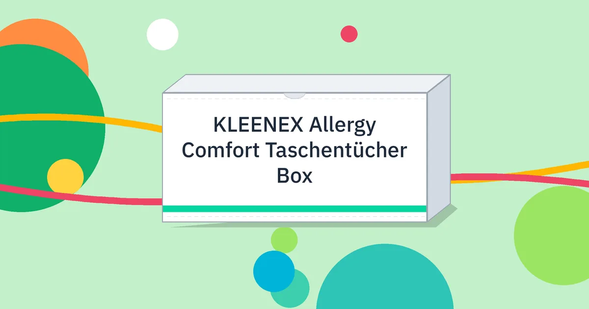 Symbolbild: Packung mit der Aufschrift KLEENEX Allergy Comfort Taschentücher Box (PZN 17365125) – Verfügbarkeit und Bezug in Apotheken in Frankfurt am Main