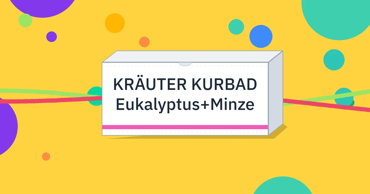 Symbolbild: Packung mit der Aufschrift KRÄUTER KURBAD Eukalyptus+Minze (PZN 11348858) – Verfügbarkeit und Bezug in Apotheken in Frankfurt am Main