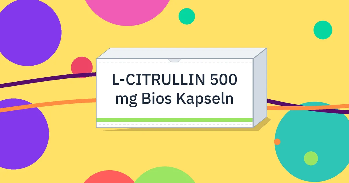 Symbolbild: Packung mit der Aufschrift L-CITRULLIN 500 mg Bios Kapseln (PZN 07072474) – Verfügbarkeit und Bezug in Apotheken in Frankfurt am Main