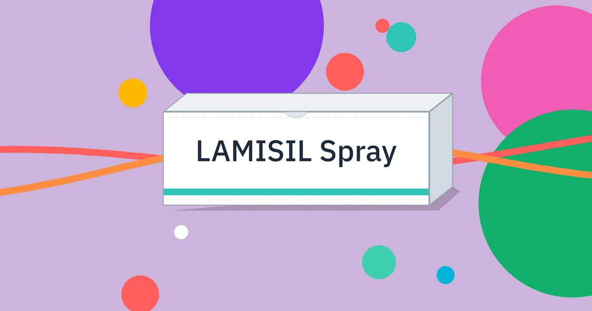 Symbolbild: Packung mit der Aufschrift LAMISIL Spray (PZN 02165225) – Verfügbarkeit und Bezug in Apotheken in Frankfurt am Main