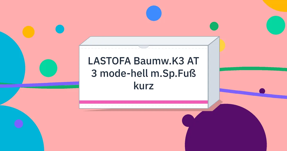 Symbolbild: Packung mit der Aufschrift LASTOFA Baumw.K3 AT 3 mode-hell m.Sp.Fuß kurz (PZN 01957935) – Verfügbarkeit und Bezug in Apotheken in Frankfurt am Main