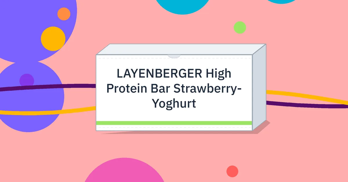 Symbolbild: Packung mit der Aufschrift LAYENBERGER High Protein Bar Strawberry-Yoghurt (PZN 20231612) – Verfügbarkeit und Bezug in Apotheken in Frankfurt am Main