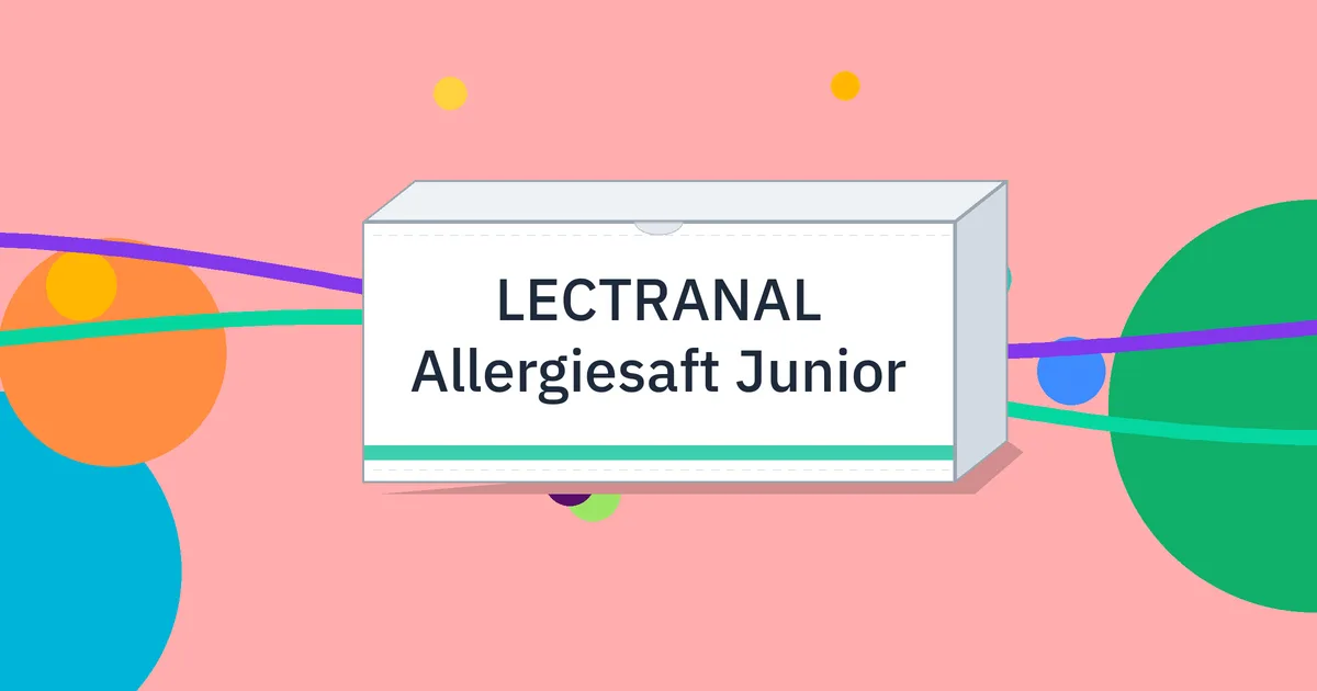Symbolbild: Packung mit der Aufschrift LECTRANAL Allergiesaft Junior (PZN 13343888) – Verfügbarkeit und Bezug in Apotheken in Frankfurt am Main