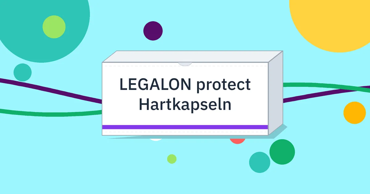 Symbolbild: Packung mit der Aufschrift LEGALON protect Hartkapseln (PZN 17843665) – Verfügbarkeit und Bezug in Apotheken in Frankfurt am Main