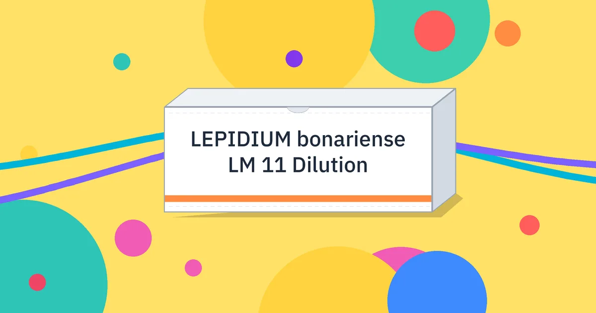 Symbolbild: Packung mit der Aufschrift LEPIDIUM bonariense LM 11 Dilution (PZN 13526324) – Verfügbarkeit und Bezug in Apotheken in Frankfurt am Main
