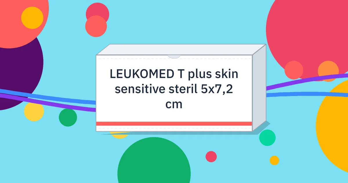 Symbolbild: Packung mit der Aufschrift LEUKOMED T plus skin sensitive steril 5x7,2 cm (PZN 18730101) – Verfügbarkeit und Bezug in Apotheken in Frankfurt am Main