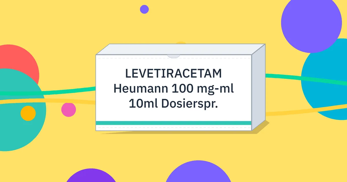 Symbolbild: Packung mit der Aufschrift LEVETIRACETAM Heumann 100 mg-ml 10ml Dosierspr. (PZN 10271496) – Verfügbarkeit und Bezug in Apotheken in Frankfurt am Main