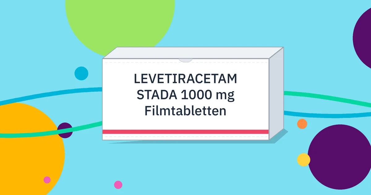 Symbolbild: Packung mit der Aufschrift LEVETIRACETAM STADA 1000 mg Filmtabletten (PZN 09277890) – Verfügbarkeit und Bezug in Apotheken in Frankfurt am Main