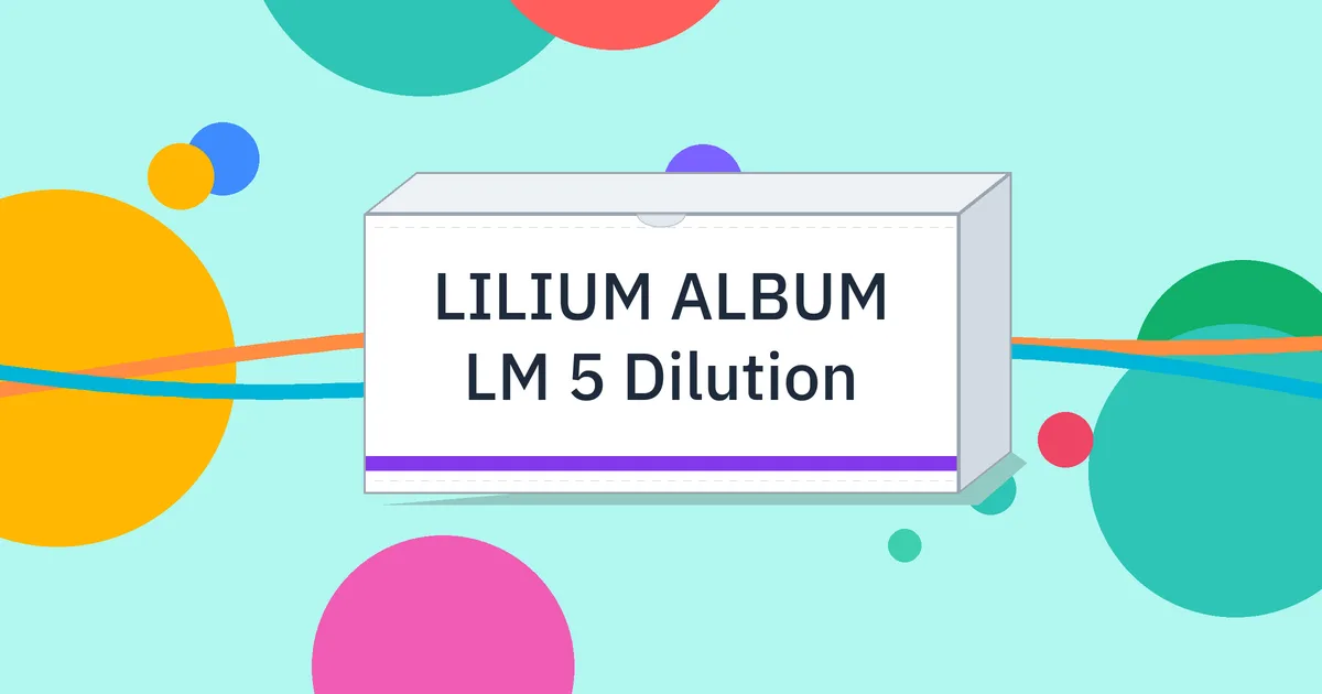 Symbolbild: Packung mit der Aufschrift LILIUM ALBUM LM 5 Dilution (PZN 12930566) – Verfügbarkeit und Bezug in Apotheken in Frankfurt am Main