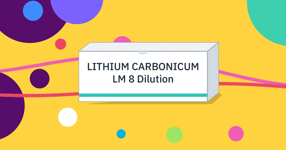 Symbolbild: Packung mit der Aufschrift LITHIUM CARBONICUM LM 8 Dilution (PZN 12931488) – Verfügbarkeit und Bezug in Apotheken in Frankfurt am Main