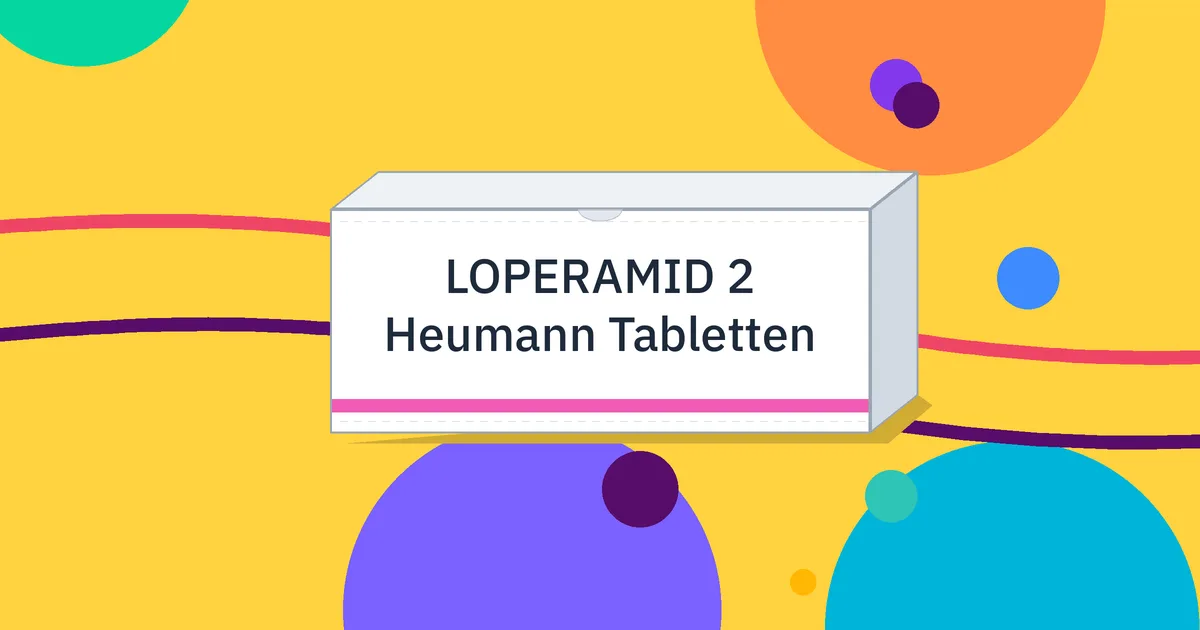 Symbolbild: Packung mit der Aufschrift LOPERAMID 2 Heumann Tabletten (PZN 04472983) – Verfügbarkeit und Bezug in Apotheken in Frankfurt am Main