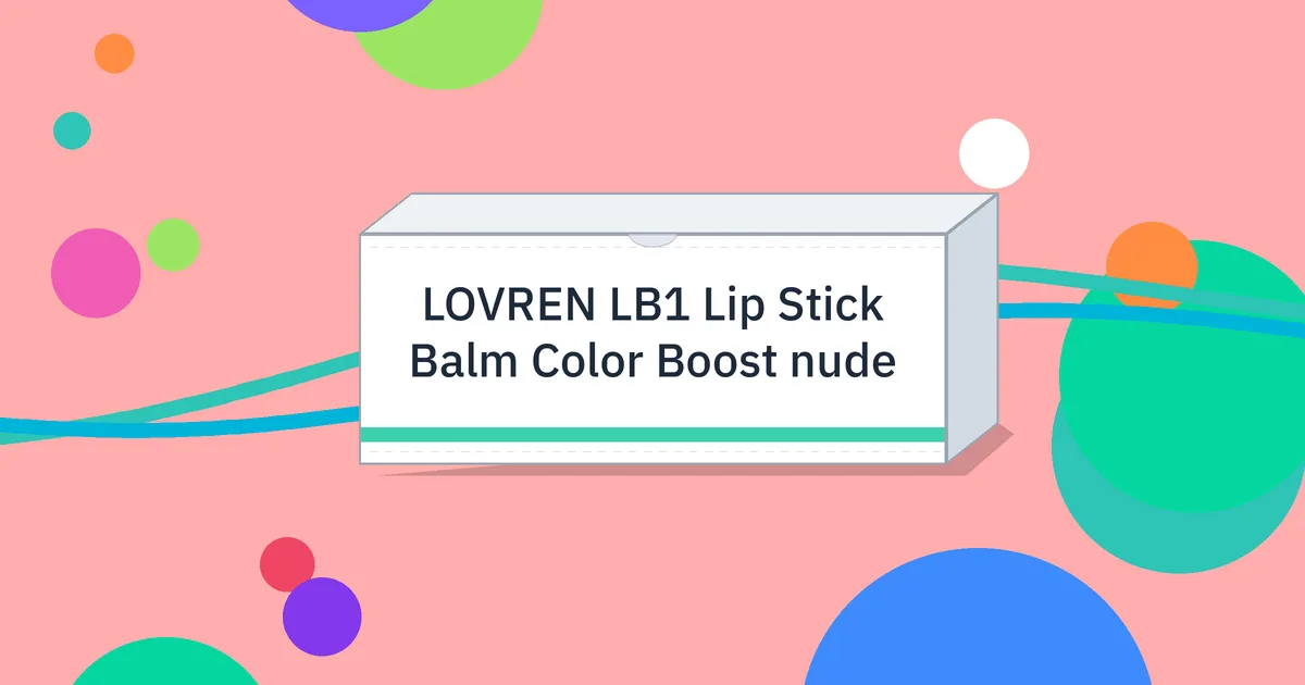 Symbolbild: Packung mit der Aufschrift LOVREN LB1 Lip Stick Balm Color Boost nude (PZN 20030581) – Verfügbarkeit und Bezug in Apotheken in Frankfurt am Main