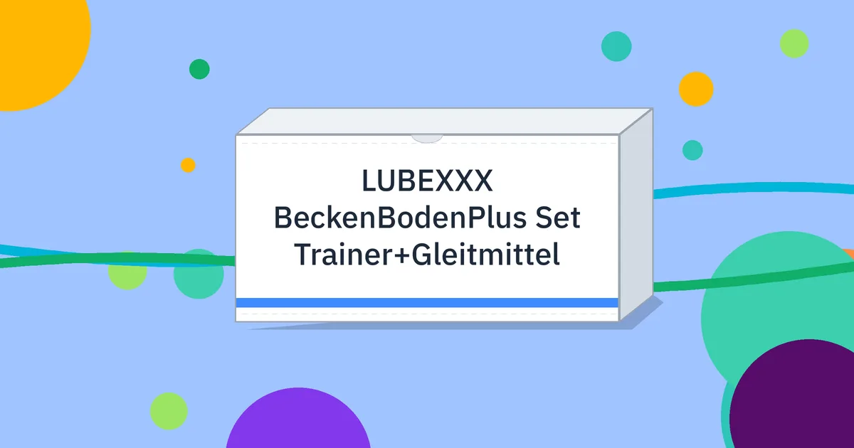 Symbolbild: Packung mit der Aufschrift LUBEXXX BeckenBodenPlus Set Trainer+Gleitmittel (PZN 19223671) – Verfügbarkeit und Bezug in Apotheken in Frankfurt am Main