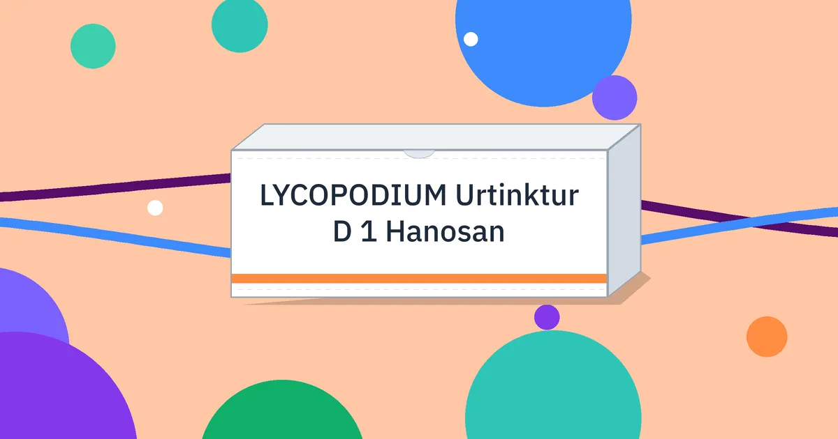 Symbolbild: Packung mit der Aufschrift LYCOPODIUM Urtinktur D 1 Hanosan (PZN 07431714) – Verfügbarkeit und Bezug in Apotheken in Frankfurt am Main
