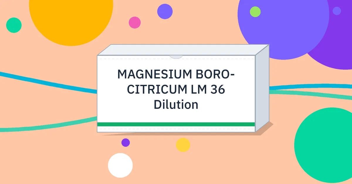Symbolbild: Packung mit der Aufschrift MAGNESIUM BORO-CITRICUM LM 36 Dilution (PZN 12936801) – Verfügbarkeit und Bezug in Apotheken in Frankfurt am Main