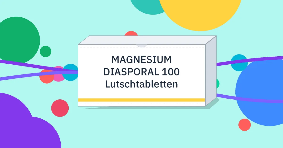 Symbolbild: Packung mit der Aufschrift MAGNESIUM DIASPORAL 100 Lutschtabletten (PZN 07274344) – Verfügbarkeit und Bezug in Apotheken in Frankfurt am Main