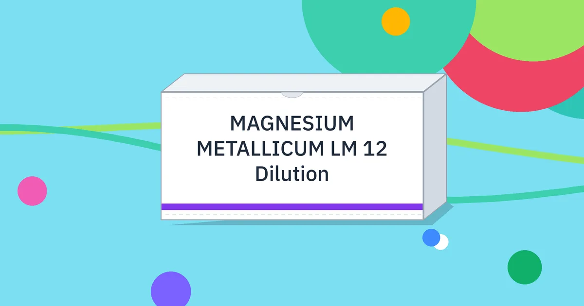 Symbolbild: Packung mit der Aufschrift MAGNESIUM METALLICUM LM 12 Dilution (PZN 12938378) – Verfügbarkeit und Bezug in Apotheken in Frankfurt am Main