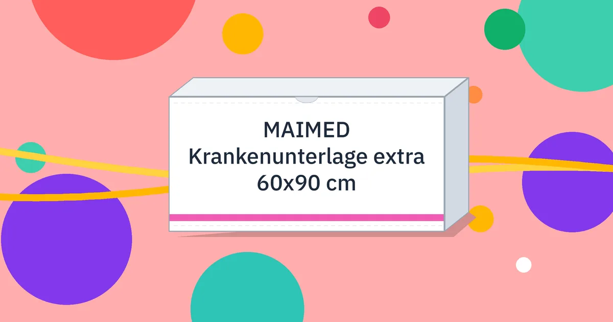 Symbolbild: Packung mit der Aufschrift MAIMED Krankenunterlage extra 60x90 cm (PZN 11543838) – Verfügbarkeit und Bezug in Apotheken in Frankfurt am Main
