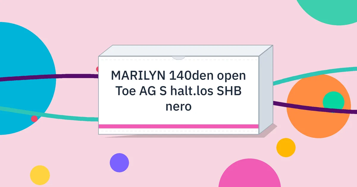 Symbolbild: Packung mit der Aufschrift MARILYN 140den open Toe AG S halt.los SHB nero (PZN 16187785) – Verfügbarkeit und Bezug in Apotheken in Frankfurt am Main