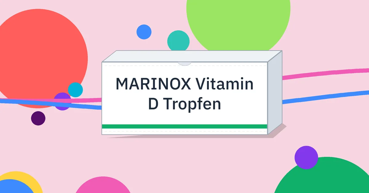 Symbolbild: Packung mit der Aufschrift MARINOX Vitamin D Tropfen (PZN 12508028) – Verfügbarkeit und Bezug in Apotheken in Frankfurt am Main