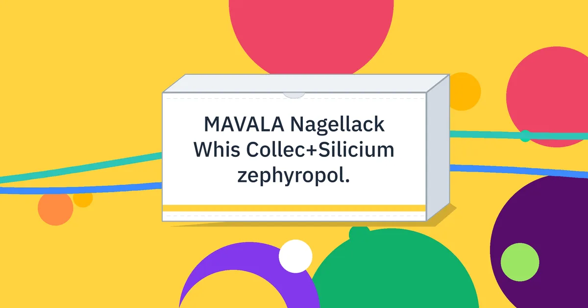Symbolbild: Packung mit der Aufschrift MAVALA Nagellack Whis Collec+Silicium zephyropol. (PZN 19468042) – Verfügbarkeit und Bezug in Apotheken in Frankfurt am Main