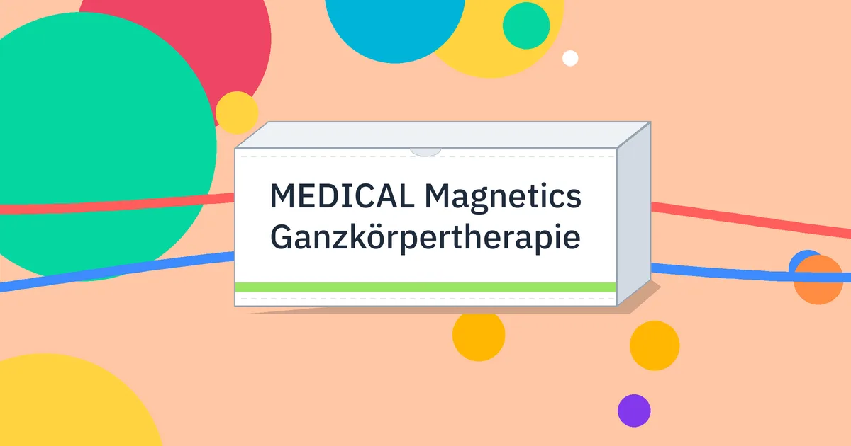 Symbolbild: Packung mit der Aufschrift MEDICAL Magnetics Ganzkörpertherapie (PZN 00163989) – Verfügbarkeit und Bezug in Apotheken in Frankfurt am Main