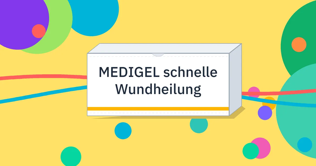 Symbolbild: Packung mit der Aufschrift MEDIGEL schnelle Wundheilung (PZN 10333576) – Verfügbarkeit und Bezug in Apotheken in Frankfurt am Main