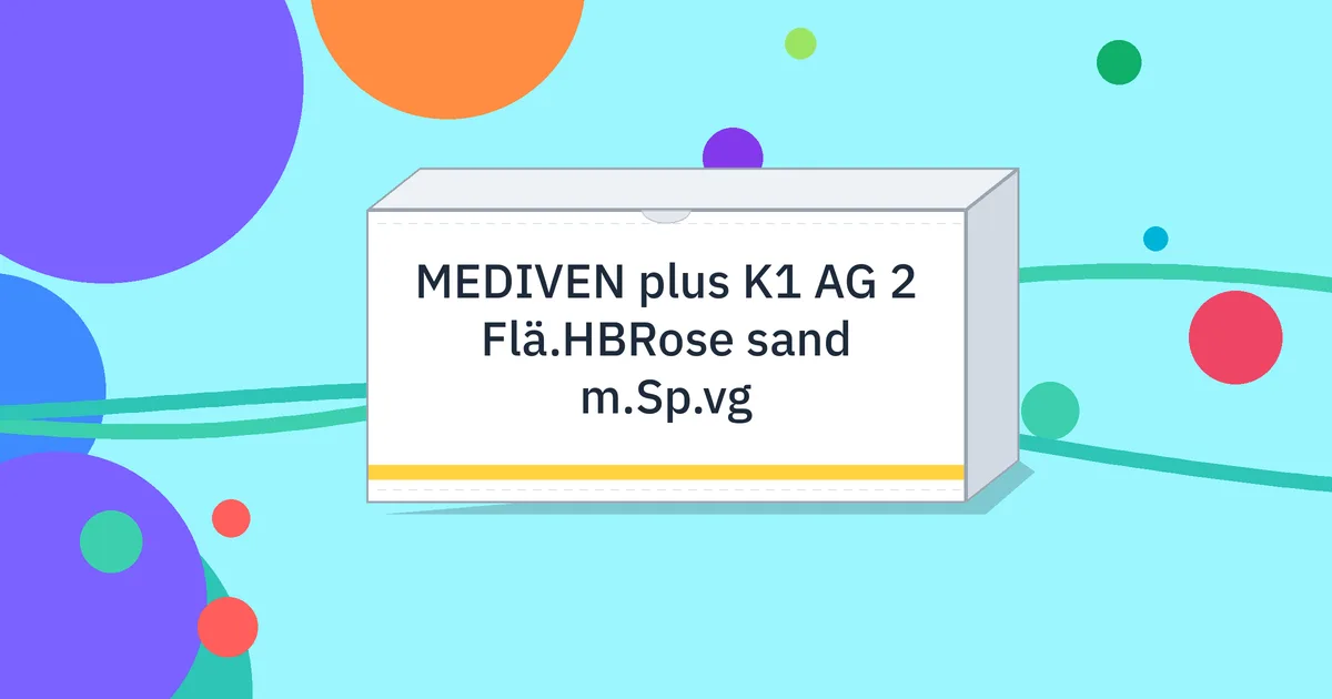 Symbolbild: Packung mit der Aufschrift MEDIVEN plus K1 AG 2 Flä.HBRose sand m.Sp.vg (PZN 18939947) – Verfügbarkeit und Bezug in Apotheken in Frankfurt am Main