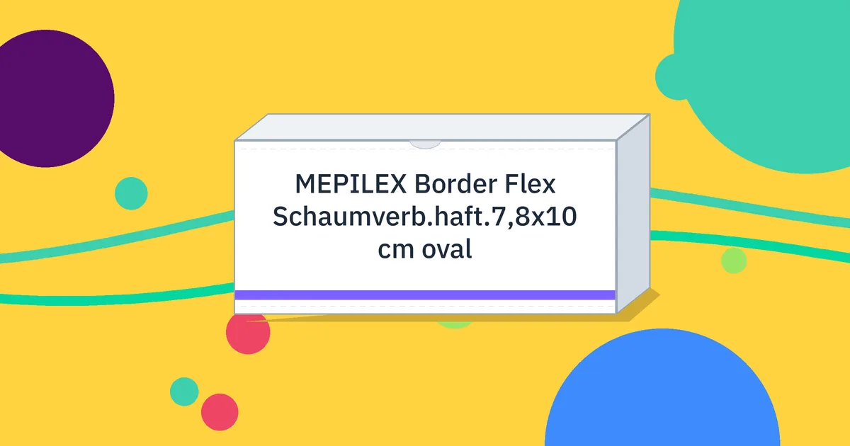 Symbolbild: Packung mit der Aufschrift MEPILEX Border Flex Schaumverb.haft.7,8x10 cm oval (PZN 17909252) – Verfügbarkeit und Bezug in Apotheken in Frankfurt am Main