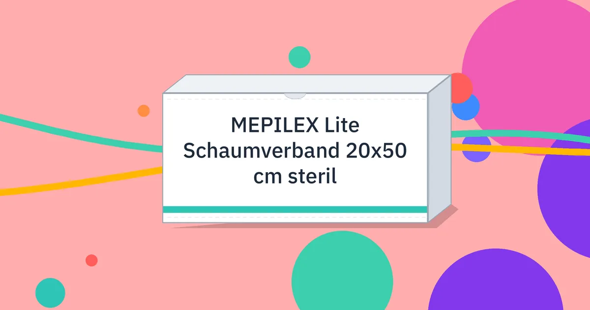 Symbolbild: Packung mit der Aufschrift MEPILEX Lite Schaumverband 20x50 cm steril (PZN 15323499) – Verfügbarkeit und Bezug in Apotheken in Frankfurt am Main