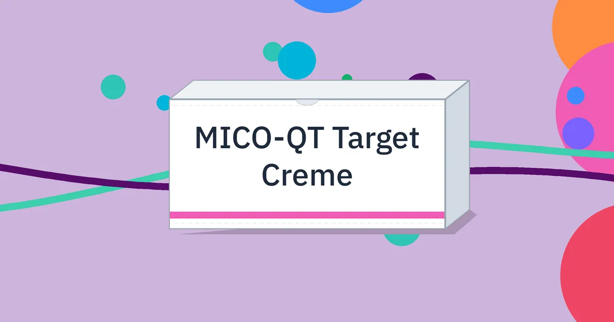 Symbolbild: Packung mit der Aufschrift MICO-QT Target Creme (PZN 15306377) – Verfügbarkeit und Bezug in Apotheken in Frankfurt am Main